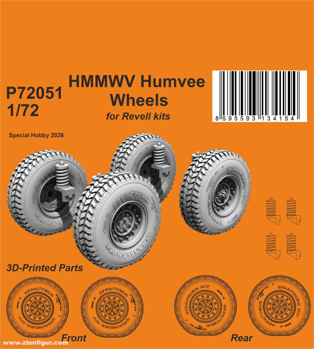 Berliner Zinnfiguren | HMMWV Humvee Räder (Revell) | Online kaufen