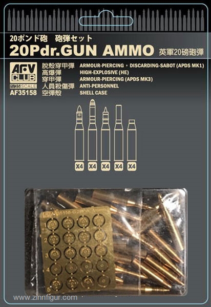 Berliner Zinnfiguren | 20 Pdr Metal Ammunition | purchase online