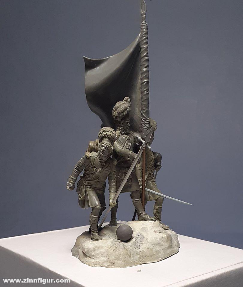 Berliner Zinnfiguren | Highlanders (Colour BEarer, Piper & Sergeant ...